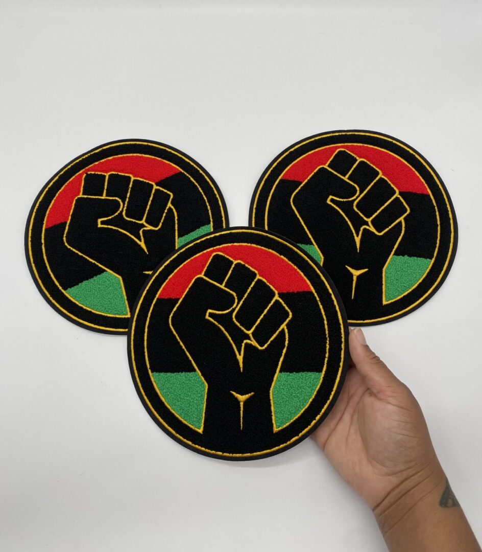 Prideful Patchez – Large Black Power chenille patch – Proclaim Your Pride!